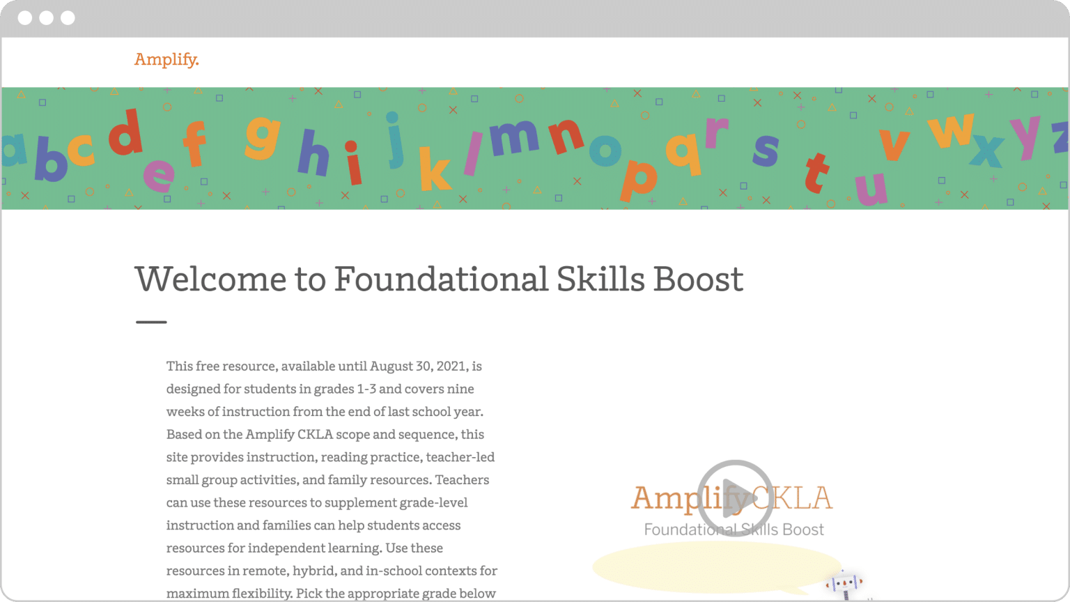 Classic Amplify CKLA and Amplify Caminos – Amplify