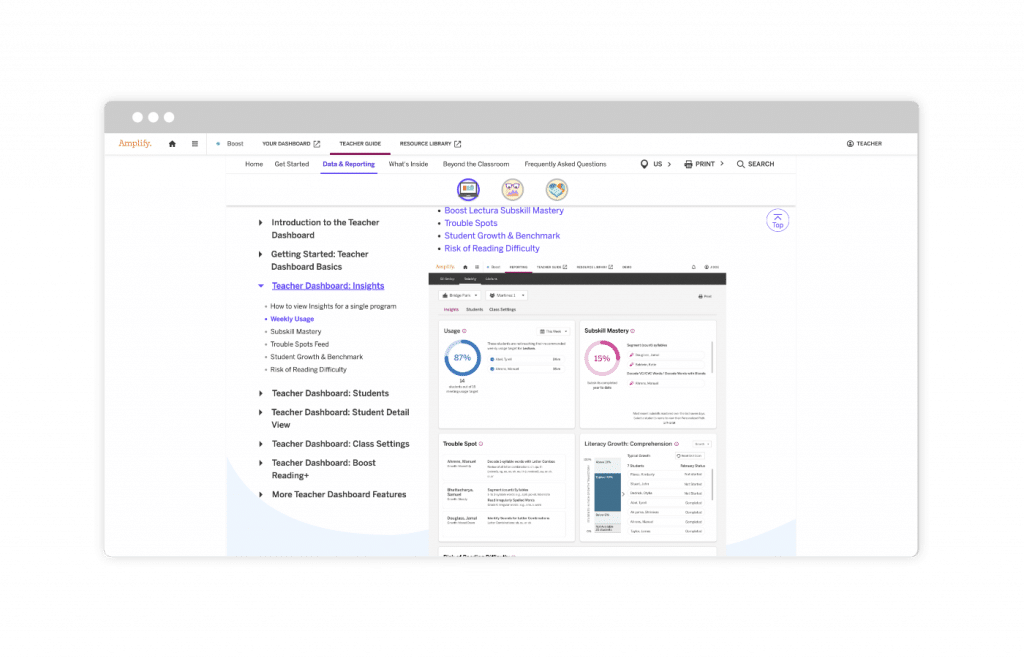 Prepare to teach: Boost Reading and Boost Lectura – Amplify