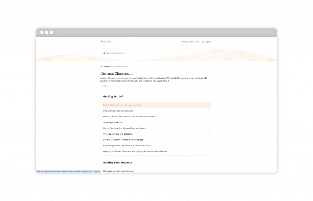 Navigating Desmos Classroom – Amplify