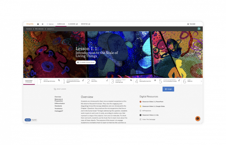 Prepare to teach: Amplify Science – Amplify