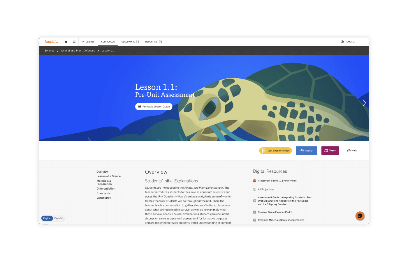 Prepare to teach: Amplify Science – Amplify