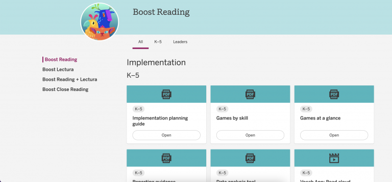 Boost Reading and Boost Lectura – Amplify